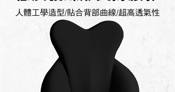 COTRAX XJ-LC02BK 低反發蝶形支撐腰靠